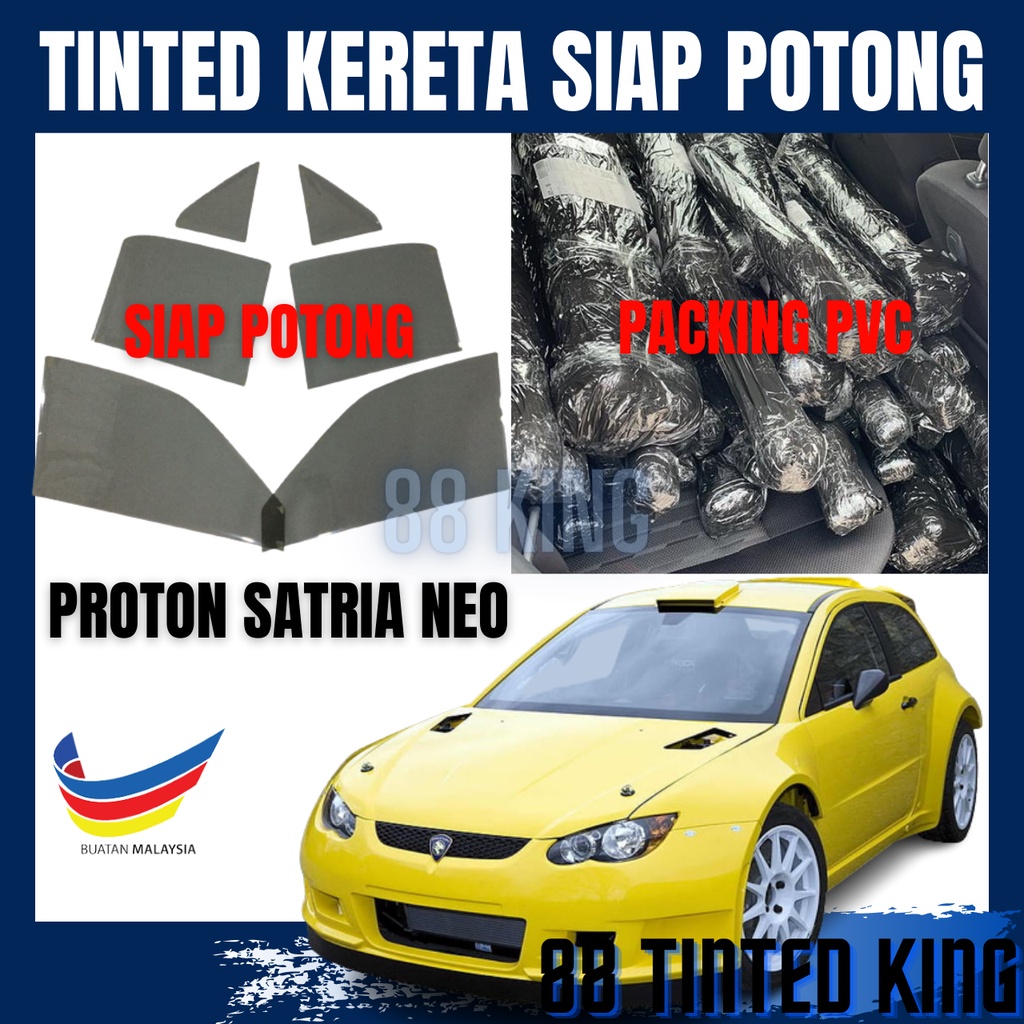 Tinted Kereta Proton Satria Neo 2 Pintu Siap Potong / Car Tinted Satria ...