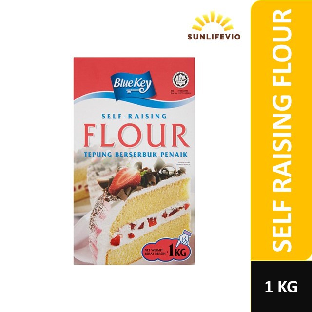 SELF RAISING FLOUR BLUE KEY | TEPUNG NAIK SENDIRI | 自发面粉 1KG | Shopee ...
