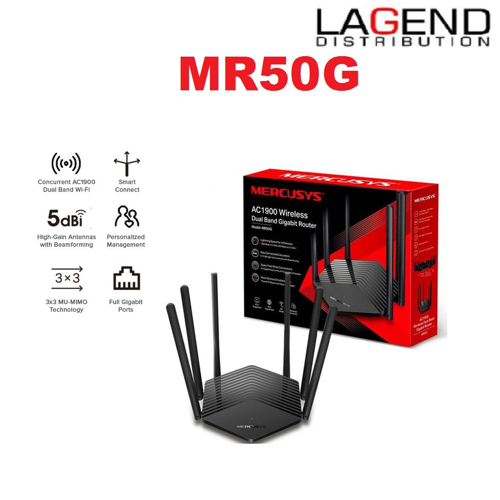 Mercusys Powered By TP-Link MR50G AC1900 Wireless Dual Band Gigabite ...
