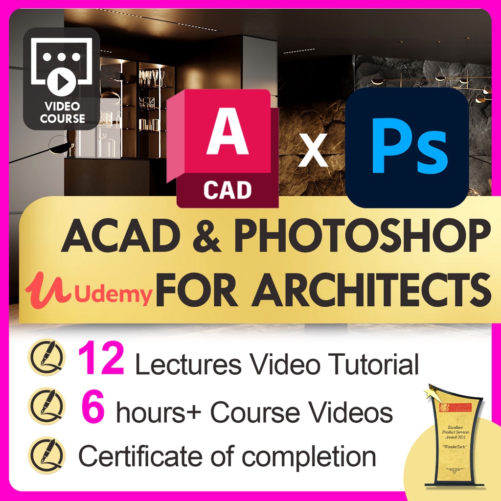 [Video Course] AutoCad and Photoshop for Architects (12 Lectures, 6 ...