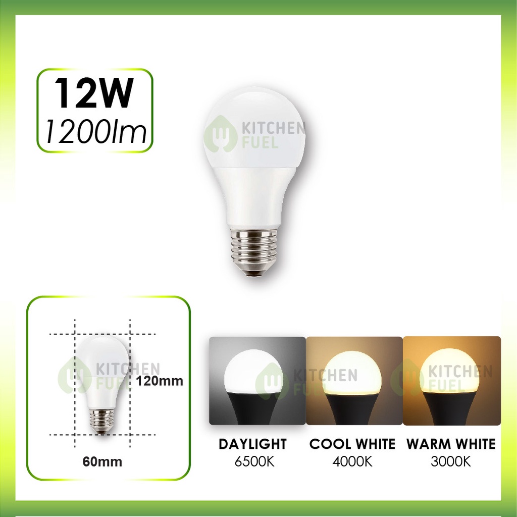 KF_ LED Mentol E27 Bulb 5W 7W 9W 12W Lampu Energy Saving Table Lamp Ceiling Down Light Meja ...