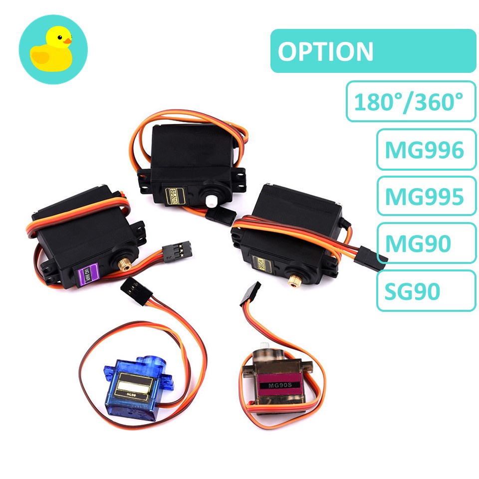 MG996R MG995 MG90S SG90 Metal Gear Servo Motor 180 / 360 degree ...