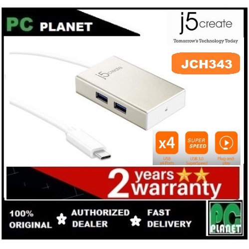 j5 Create JCH343 USB Type-C 4-Port HUB | Shopee Malaysia