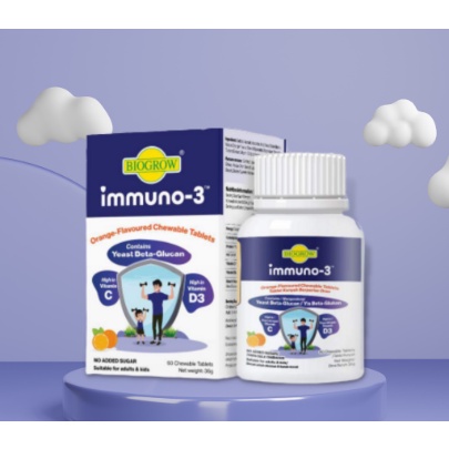 Biogrow IMMUNO-3 60's chewable (orange) | Shopee Malaysia