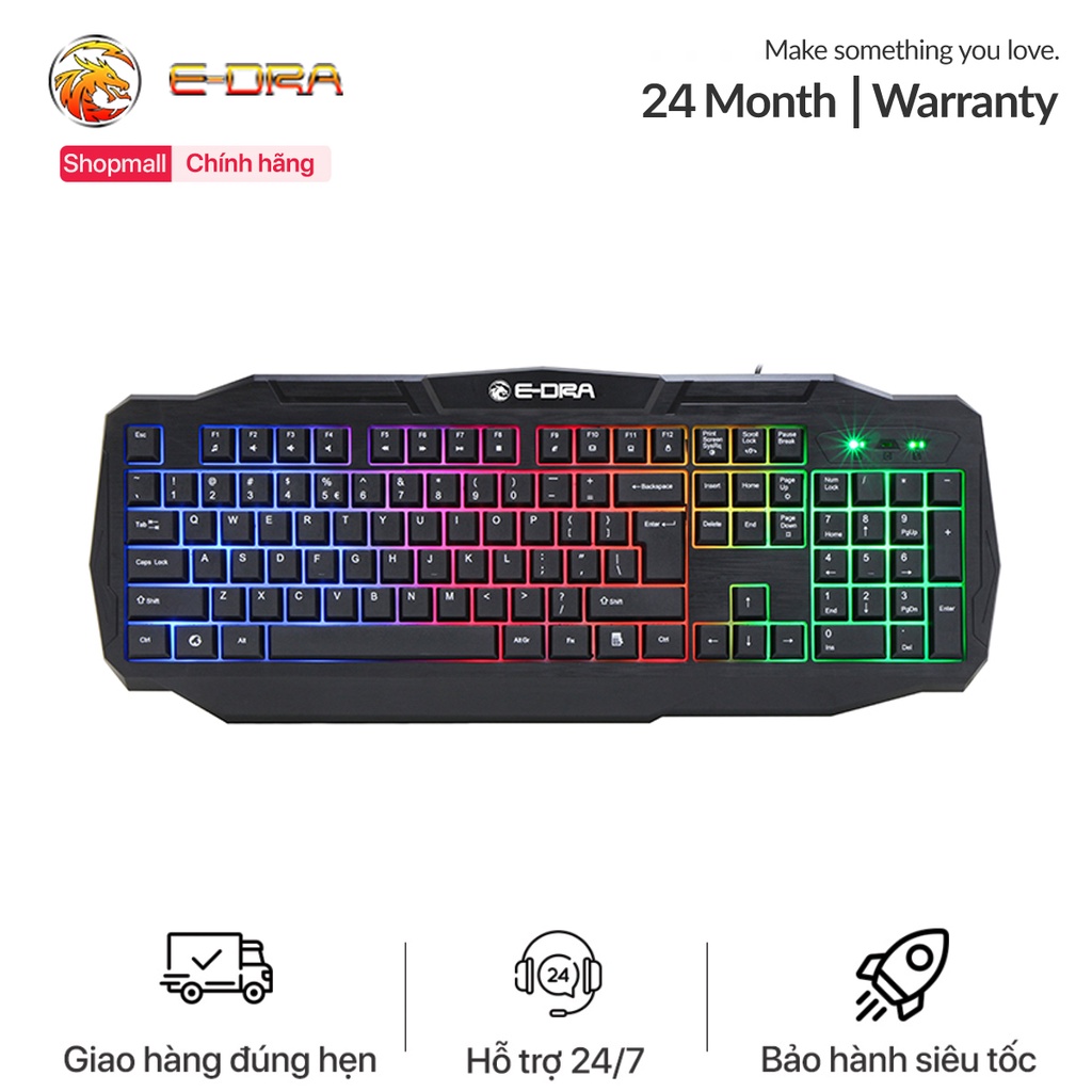 E-dra EK503 mechanical keyboard - USB connection - Rainbow Led ...
