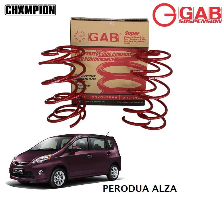 PERODUA GAB SPORT LOWER SPRING SET ALZA 2009-2021 (ORIGINAL GAB ...