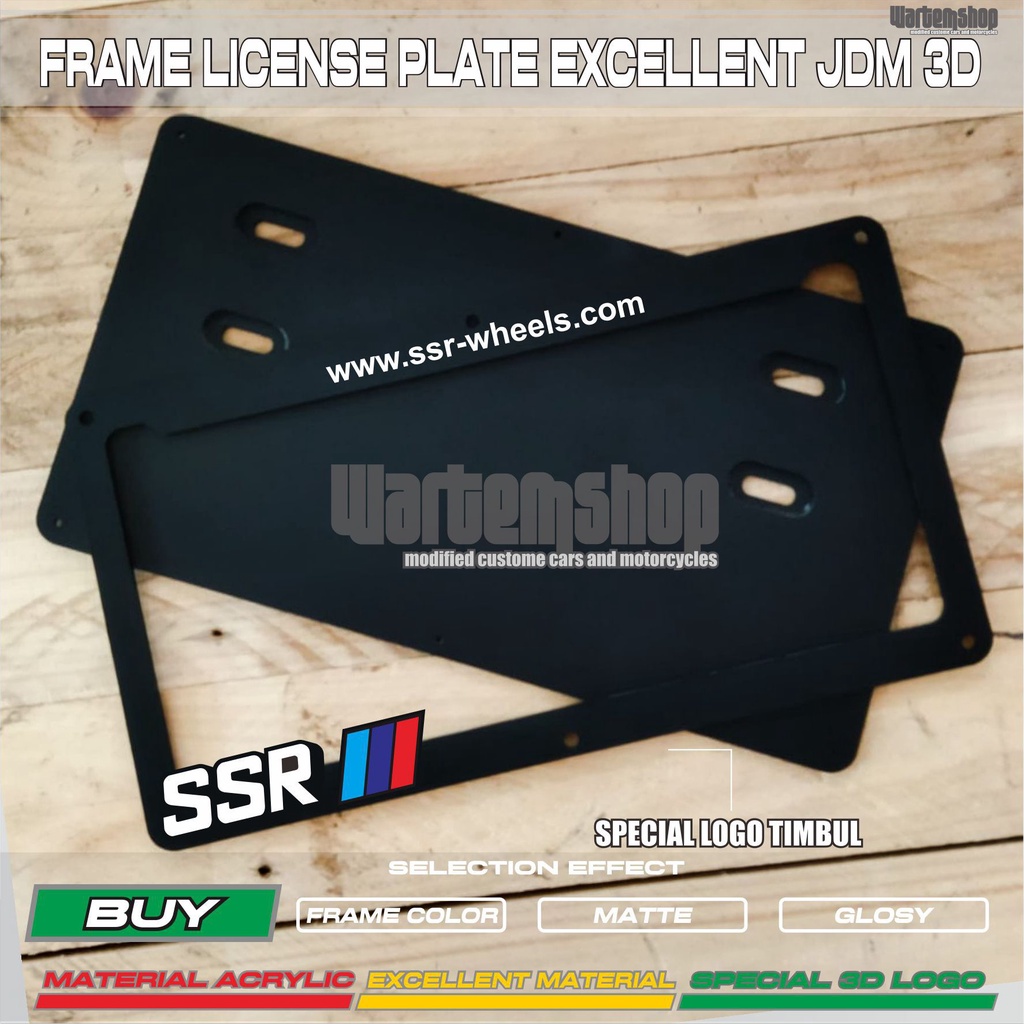 Universal JDM AND USDM 3D SSR CUSTOME PLATE LICENSE FRAME | Shopee Malaysia