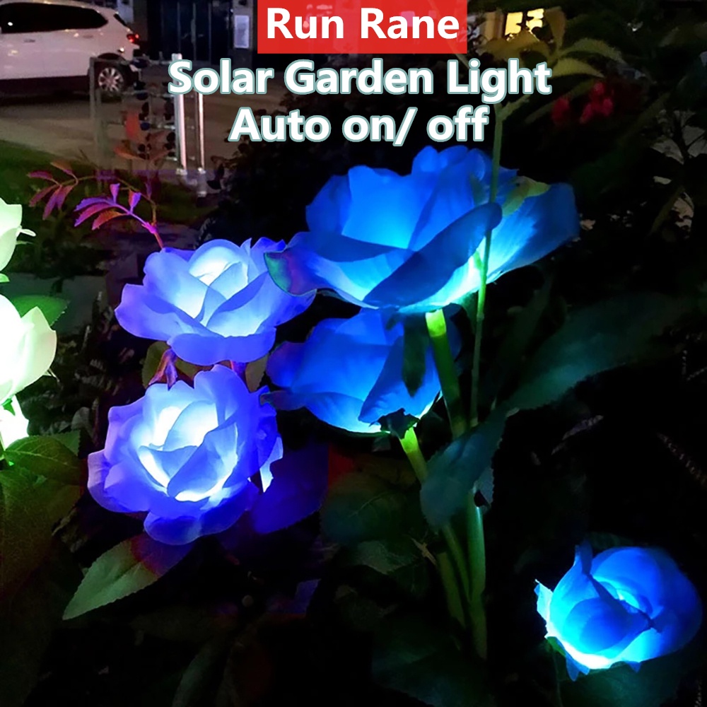 solar lamp outdoor pathway gantung pelita raya bulb taman 2pcs blue ...