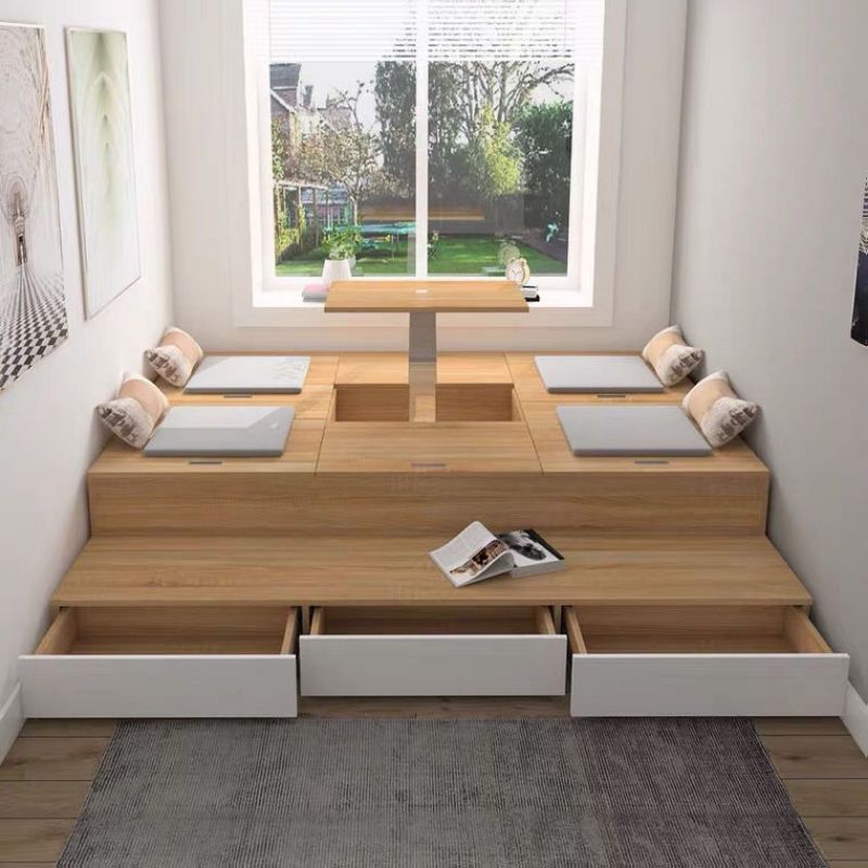 Tatami high box storage bed multifunctional small apartment with lift ...