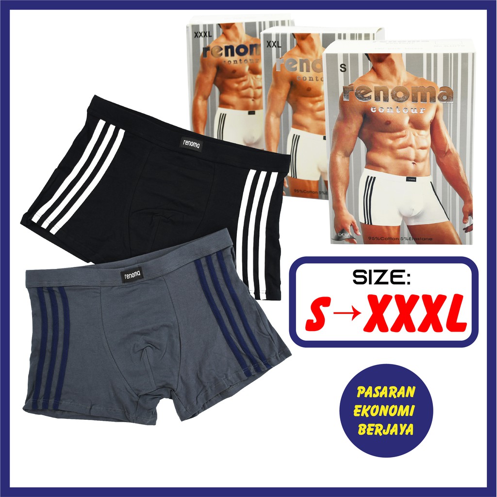 SELUAR DALAM DEWASA LELAKI 1079# [2pcs/box] MENS UNDERWEAR/ SPENDER DEWASA LELAKI TIGA HELAI ...