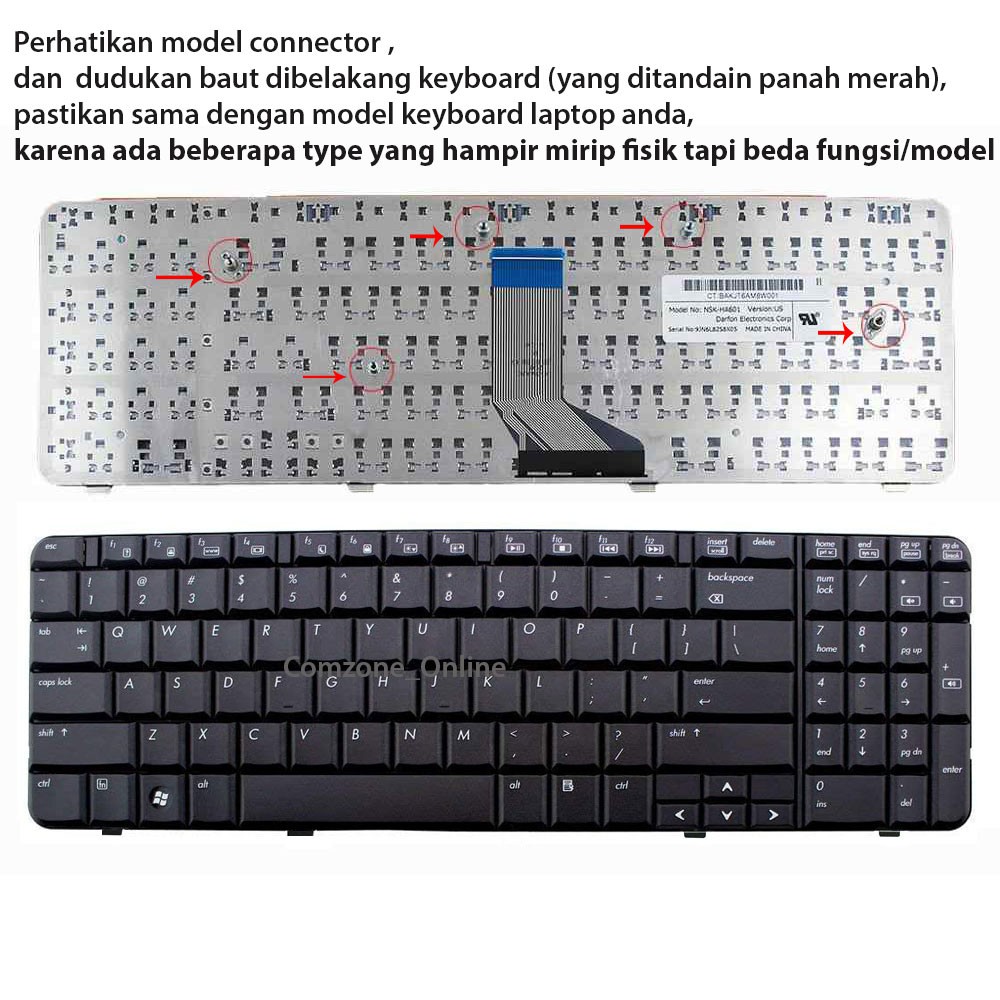 HP G61 G61-300 HP COMPAQ Presario CQ61 CQ61-100 CQ61-20 kblhp107 Keyboard | Shopee Malaysia