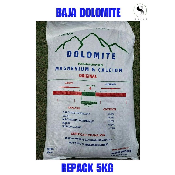Baja dolomite organik 5kg | kangar dolomite original | baja pertanian ...