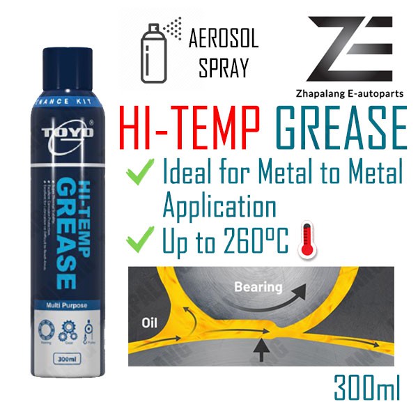 Toyo Hi-Temp Grease Aerosol Spray 300ml Multi-Purpose High Temperature | Shopee Malaysia