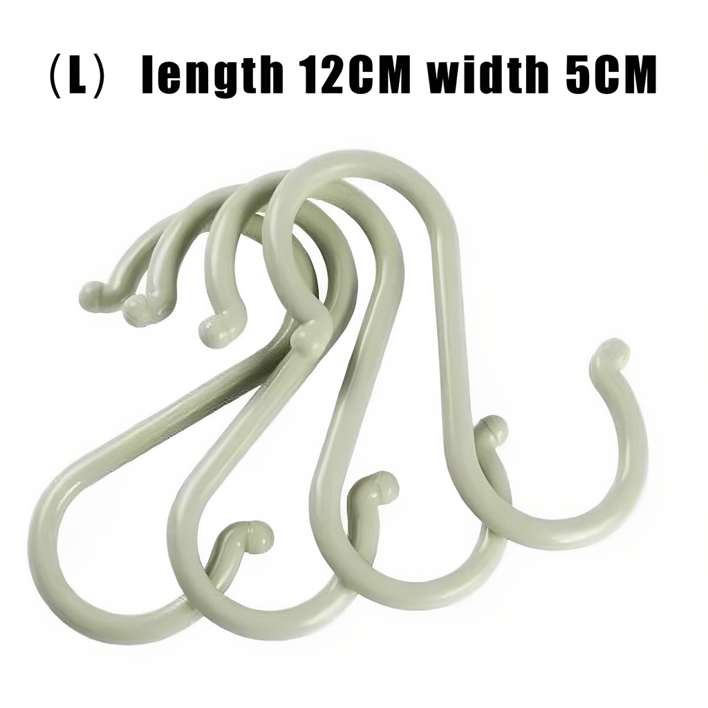 【5PCS】Multifunctional Plastic S shaped Door Hook Kitchen Hooks Bathroom Wardrobe Clothes S Hooks ...