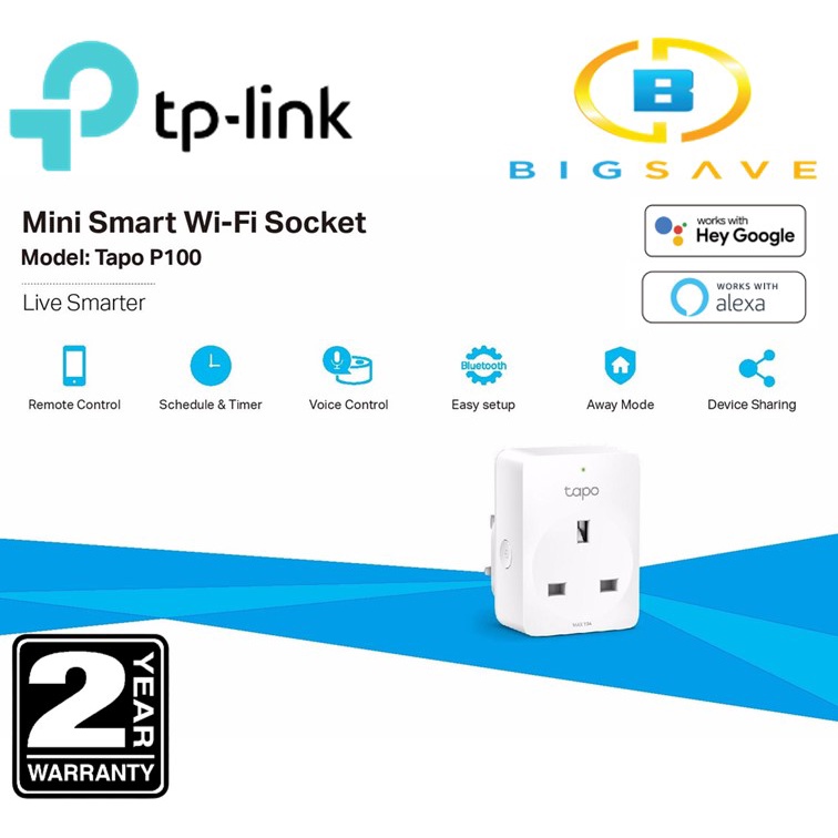 TP-LINK TAPO P100 / TAPO P100 (2 PACK) / TAPO P100 (4 PACK) MINI SMART ...