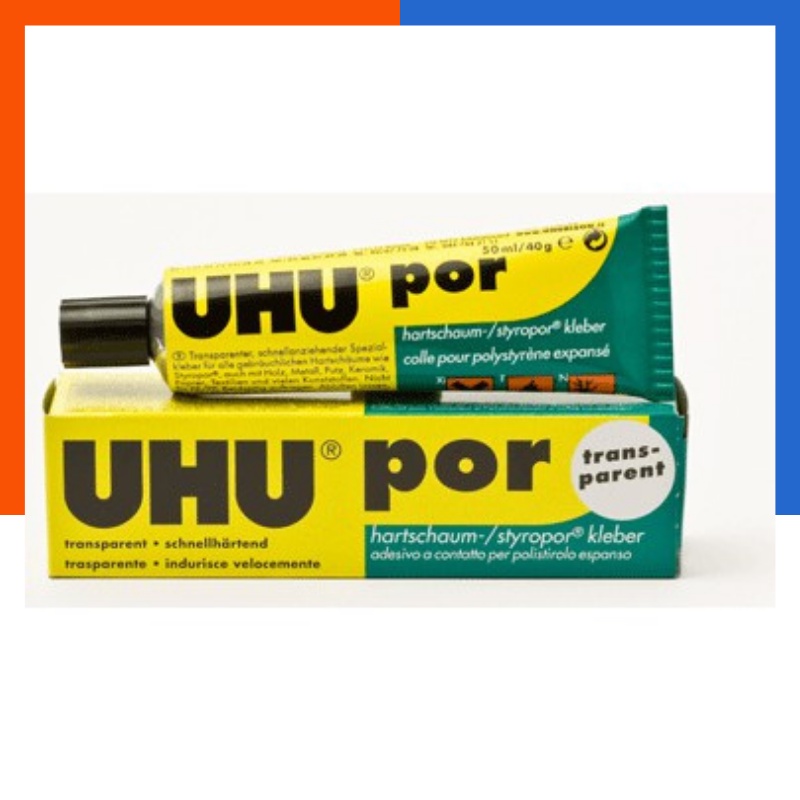 Foam Glue Multi-Purpose UHU POR Green Box 50ml Stick Plastic Label US ...