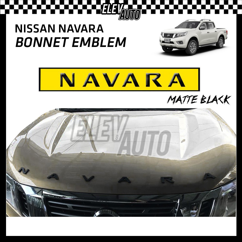Nissan Navara Matte Black Logo Bonnet Emblem 3D | Shopee Malaysia
