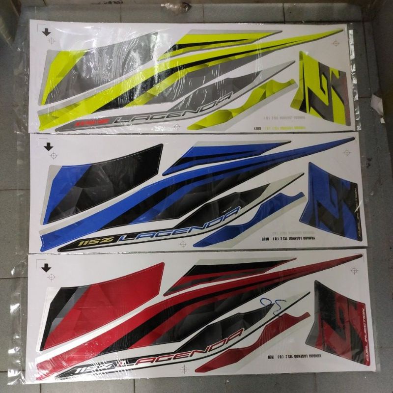 Stiker sticker body stripe cover set (8) yamaha lagenda 115fi ...