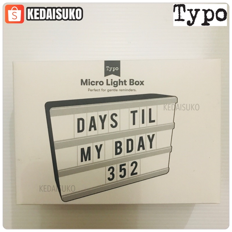 TYPO Micro Light Box Letter Box Message Box DIY Light Box Alphabet ...