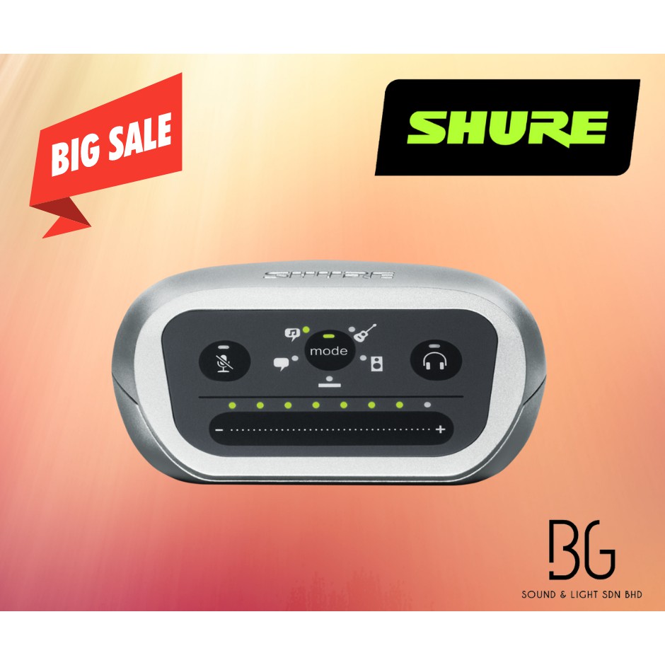 shure mvi-dig Digital audio interface connects a professional XLR ...