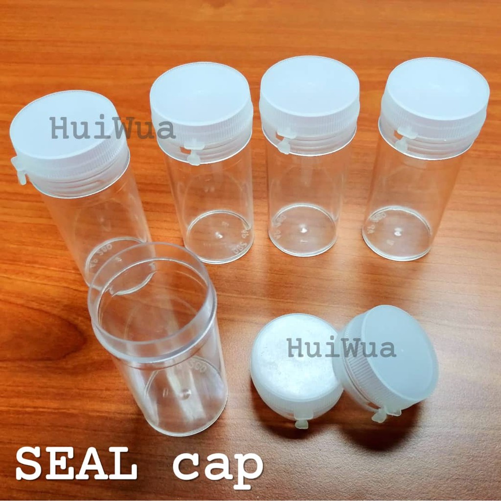 (10pcs) Seal Cap Pill Bottle 2.5oz (70ml) or storage (Transparent ...