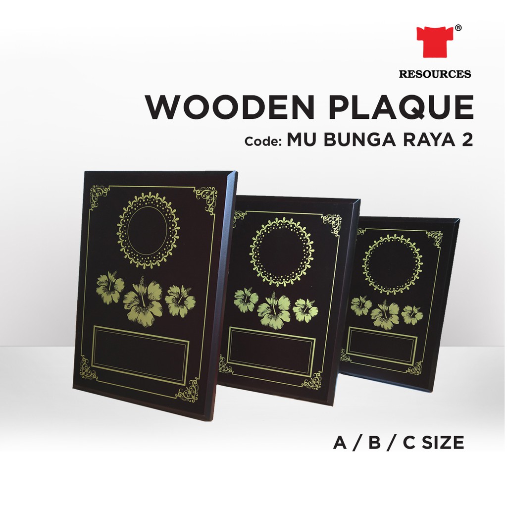 PLAK BUNGA RAYA 2 | PLAK KAYU / AWARDS PLAK / PLAK PENGHARGAAN / WOODEN ...