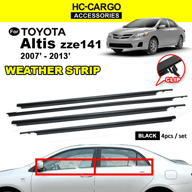 HC CARGO Toyota Altis ZZE 141 2007 - 2013 ( BLACK ) Weather Strip ...