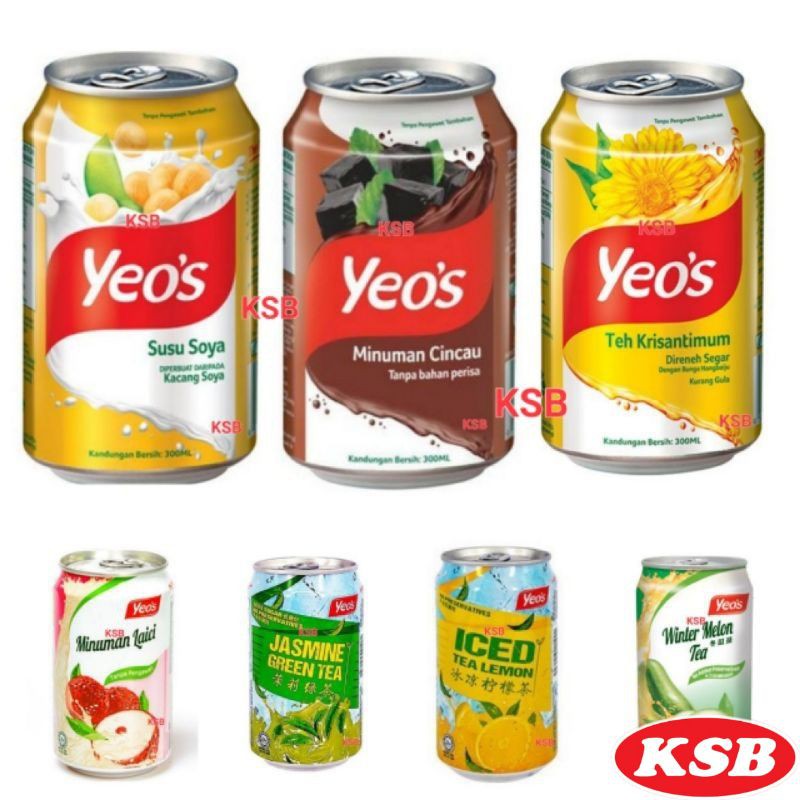 【300ml】Yeo's Can Drink Tea Bunga / Laici / Kundur / Soya / Iced Tea ...