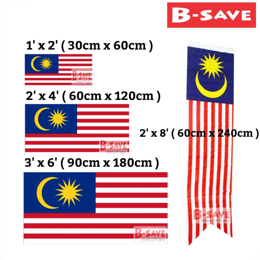 Malaysia Flag Polyester Bendera 1x2, 2x4, 3x4, 2x8 | Shopee Malaysia