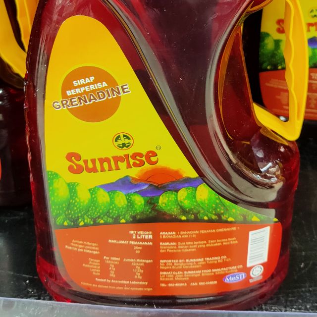 ( Sarawak Brand ) Sunrise Sirap Berperisa Grenadine 2 liter | Shopee ...