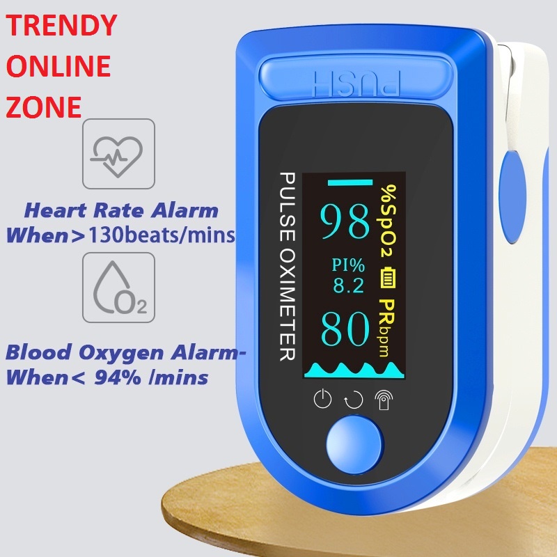 Pulse Fingertip AD 805C Oximeter OLED Display Blood Oxygen Monitor SPO2 ...