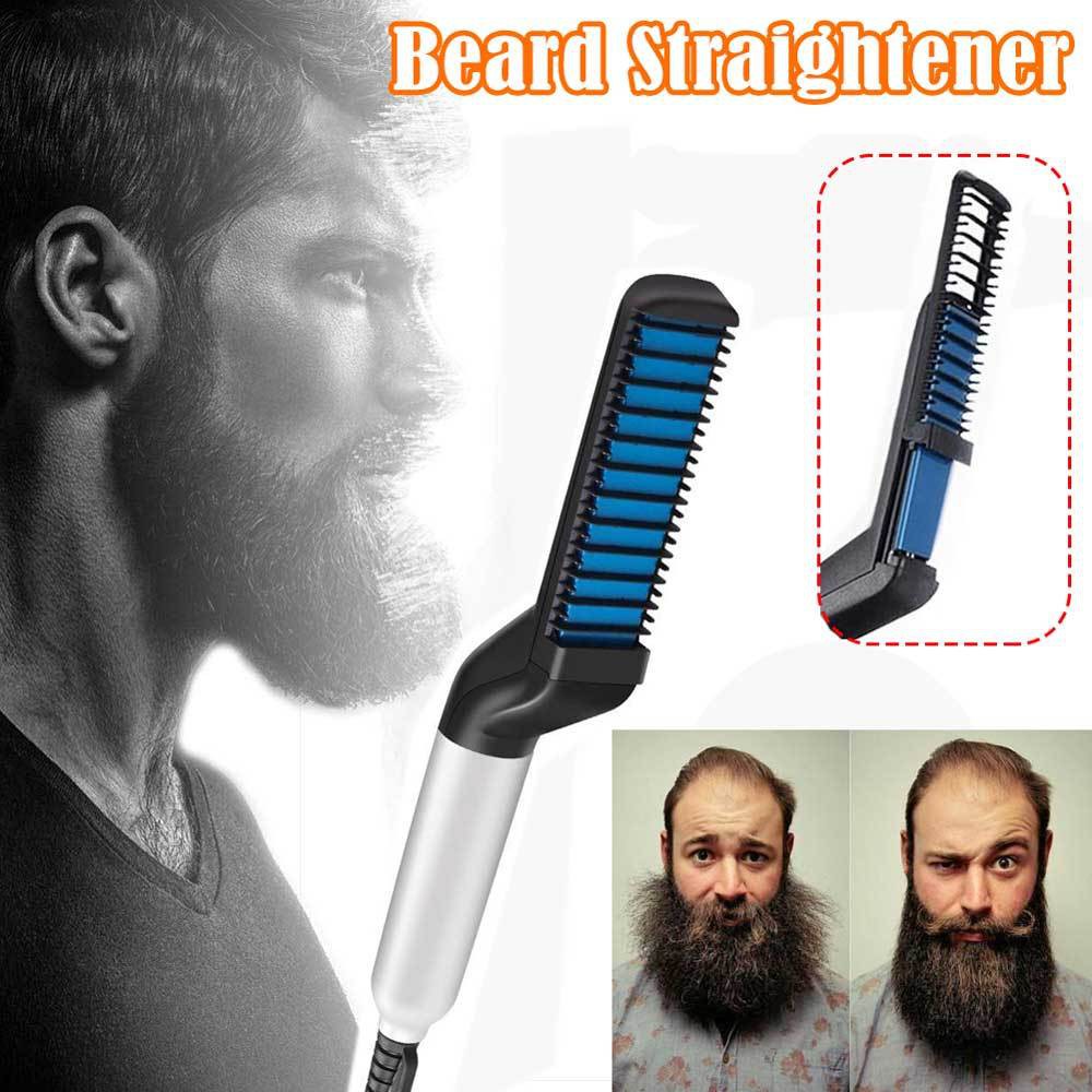 korea M'Styler Hair Straightener Brush Quick Beard Styler Modeling ...