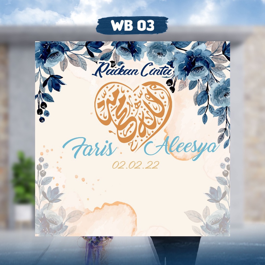 Backdrop 3D Eksklusif untuk Majlis Kahwin: Banner Wedding dengan ...
