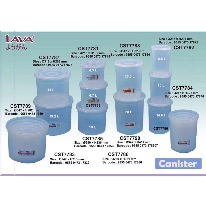 LAVA Transparent Air Tight Multipurpose Round Container Food Storage ...