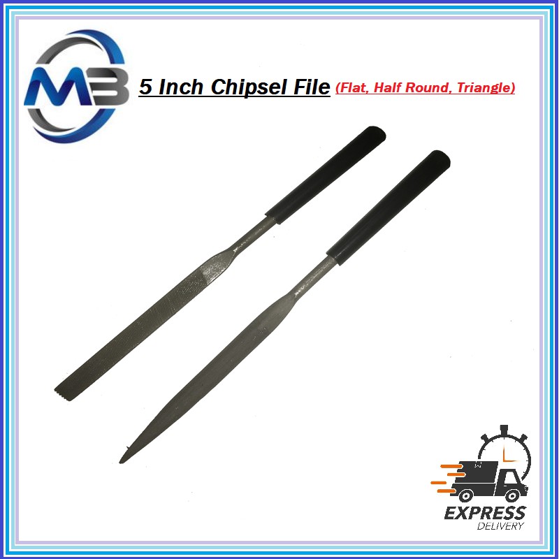 FILE CHISEL FLAT ROUND HALF ROUND SQUARE TRIANGLE 5" | Shopee Malaysia