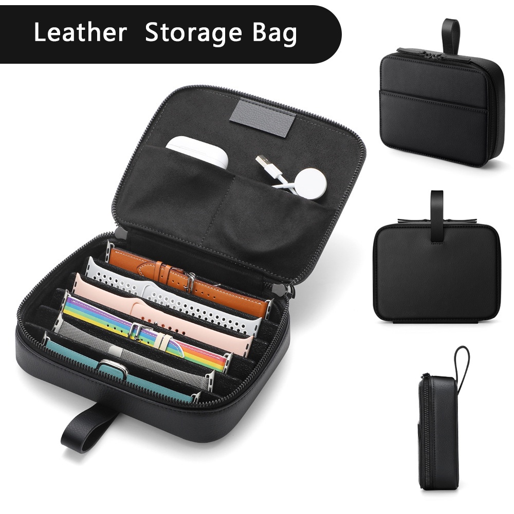 New Watch Strap Organizer Leather storage bag Watch Band Box Case Pouch ...
