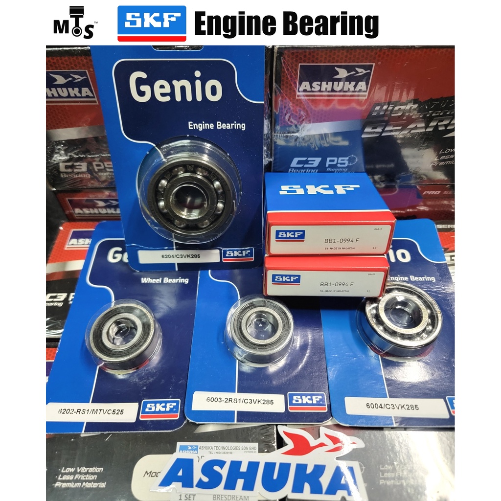 👍ASHUKA SKF C3 ENGINE BEARING FULLSET Y15/125Z/RXZ/ZXR/Y110/Dinamik/EX5 ...