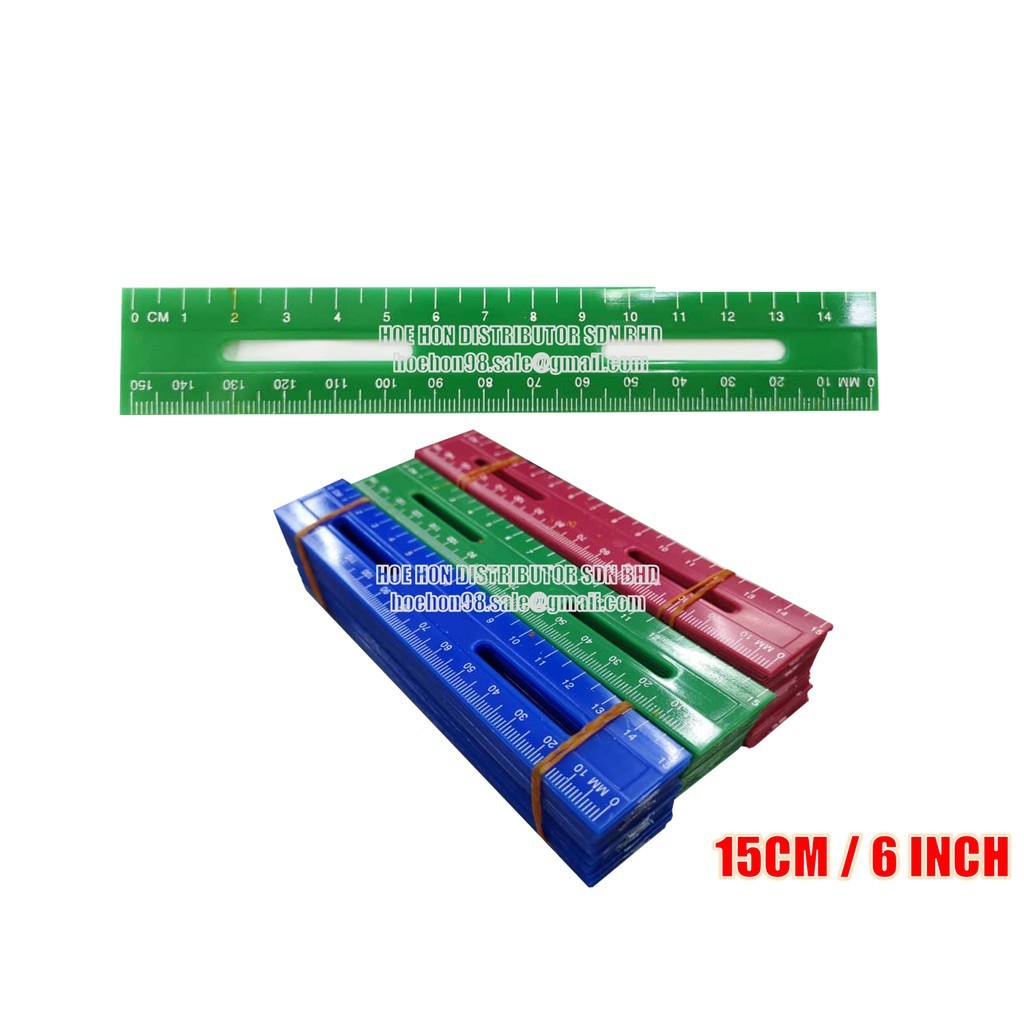 Budget Economy Student Plastic Color Ruler / Pembaris Murid Plastik ...