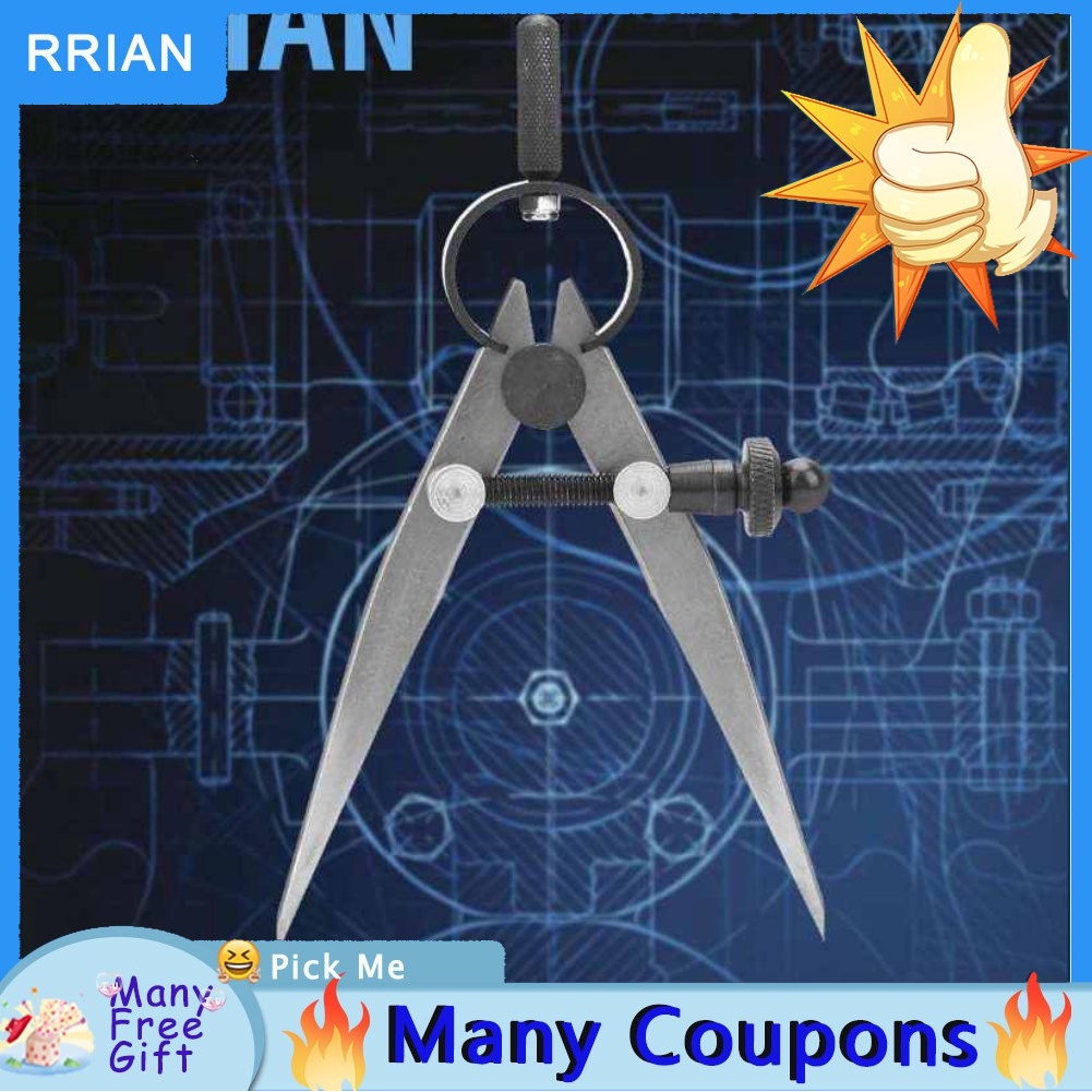 Rrian Liukouu 45 # Steel Leather Craft Compass Wing Divider Caliper for ...