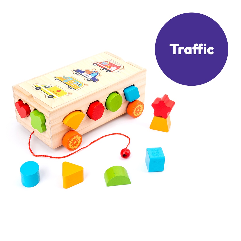 Realeos Wooden Toy Educational Toys Kids Montessori Building Blocks ...