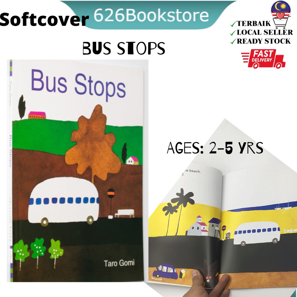 [626Book] Bus Stop Softcover book A4 Size Bedtime Storybook Children ...