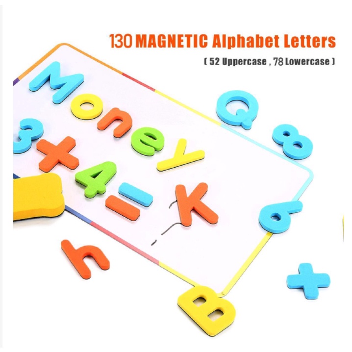 Magnetic Letters and Numbers, Uppercase Lowercase Foam Fridge Alphabet ...