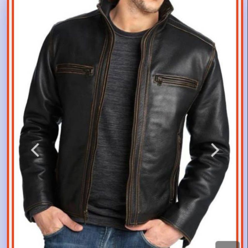 Genuine Leather Jacket | Shopee Malaysia