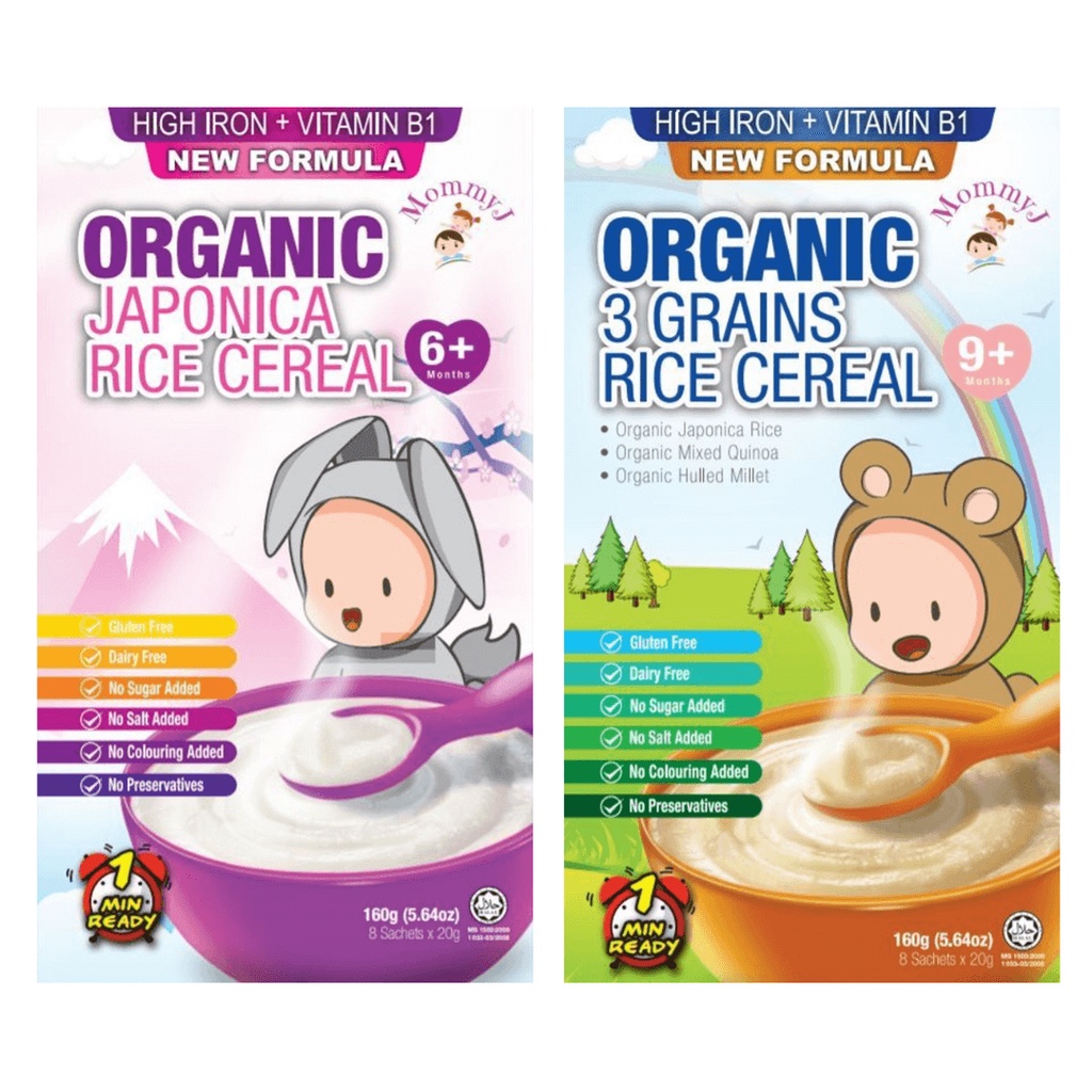 Mommy J Organic Japonica Rice Cereal (New Formula with Iron Fortified) | Shopee Malaysia