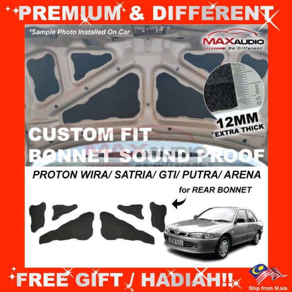 Most Proton Perodua Bonnet Soundproof Proofing Alza Axia Aruz Bezza ...