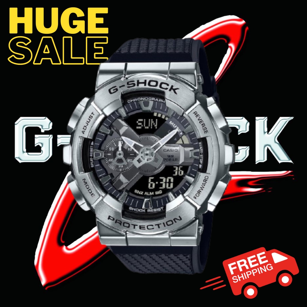 CASIO G-SHOCK GM110-1A [ORIGINAL SET, 1 YEAR WARRANTY] SILVER COLOUR ...