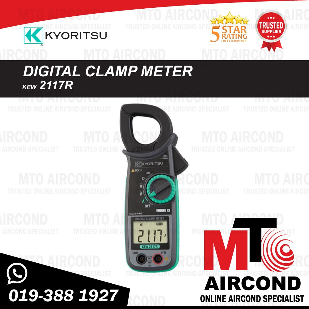 KYORITSU KEW 2117R TRUE RMS Digital Clamp Meter (KEW2117R) | Shopee ...