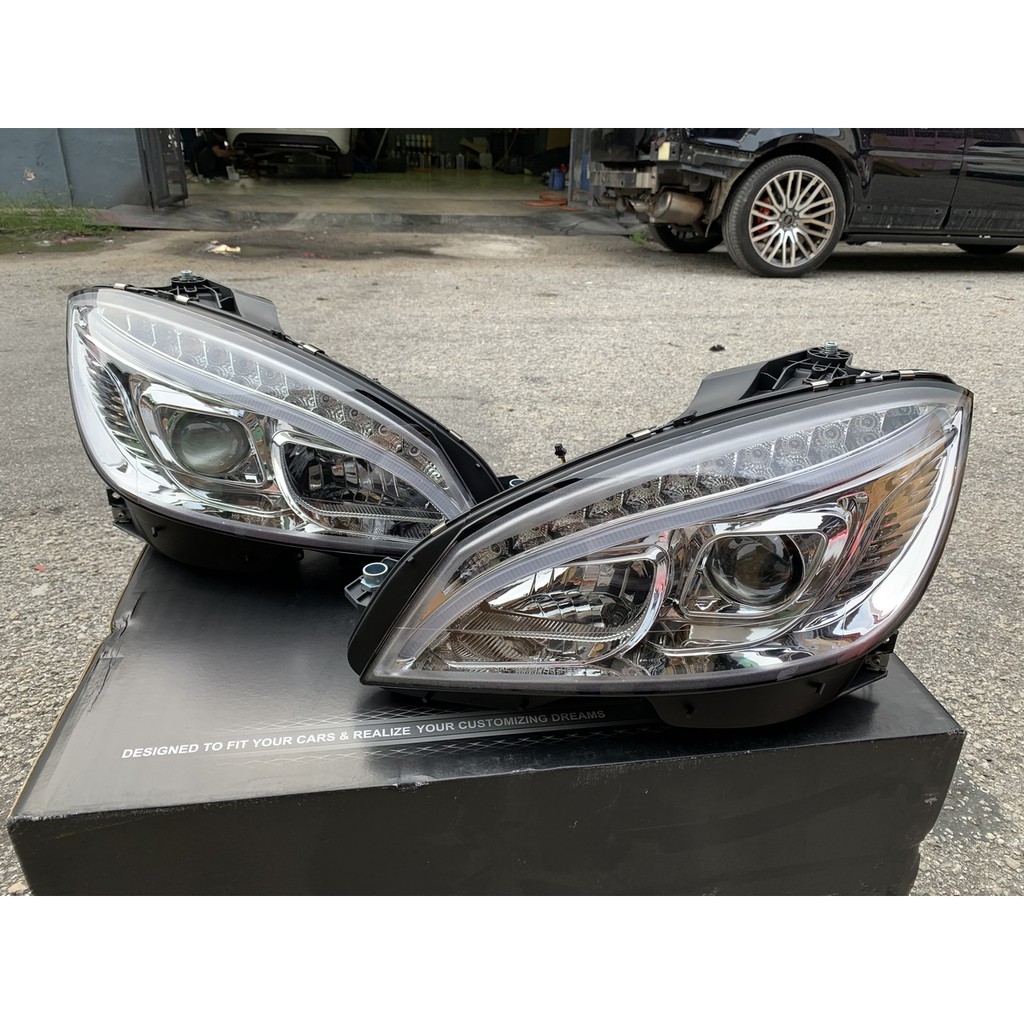 Mercedes Benz W204 Head Lamp with DRL | Shopee Malaysia
