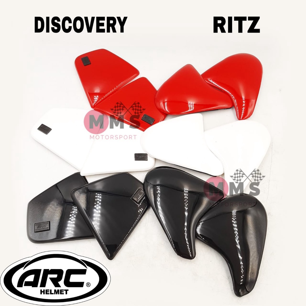 ARC Side Cap for Helmet Discovery Astro Ritz Black Red White 100% ...
