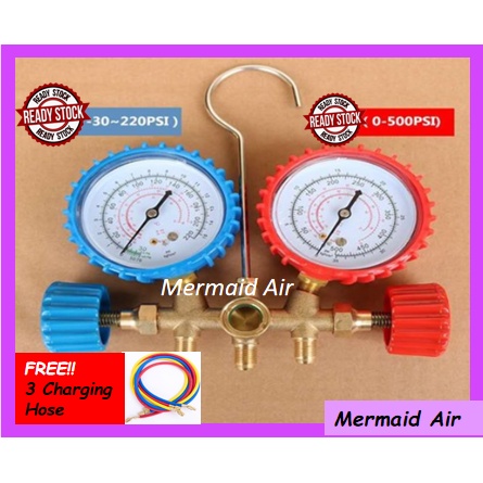 Manifold Gauge / Gas Pressure Meter / Aircond Gas Meter / Manifold ...